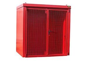 4052462059726 - Gasflaschencontainer BAUER GFC-B M2 B 1570 x T 2125 x H 2265 für 35 Gasflaschen feuerbeständig abschließbar rot