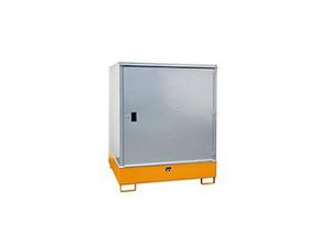 4052462026445 - Gefahrstoffschrank BAUER GS-3 Stahlblech unterfahrbar für 4 x 200 l Fässer B 1475 x T 1460 x H 1805 mm orange