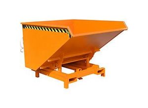 4052462027633 - eurokraft pro Schwerlast-Kippbehälter Volumen 17 m³ Traglast 4000 kg orange RAL 2000