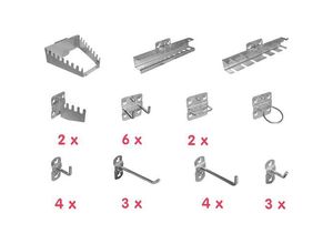 4260479719896 - 20142038 Werkzeughalter Set PRO (L x B x H) 190 x 200 x 75 mm 28 Teile