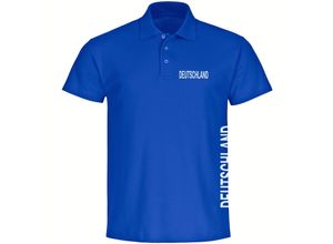 4068859263454 - multifanshop Poloshirt - Deutschland - Brust & Seite - Druck weiß - Polo