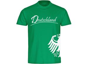 4068859259440 - multifanshop Kinder T-Shirt - Deutschland - Adler seitlich - Druck weiß - Kind