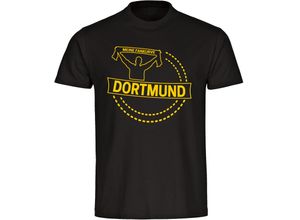 4068859188832 - multifanshop® Herren T-Shirt - Dortmund - Meine Fankurve - Druck gelb - Männer