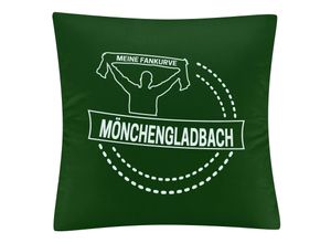 4068859179724 - multifanshop Kissenbezug - Mönchengladbach - Meine Fankurve - Druck weiß - Kissen
