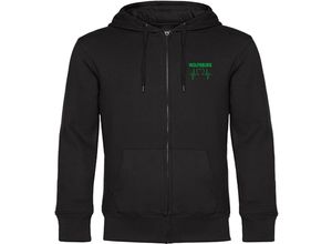 4068859174996 - multifanshop Kapuzen Sweatshirt Jacke - Wolfsburg - Herzschlag - Druck grün - Sweat