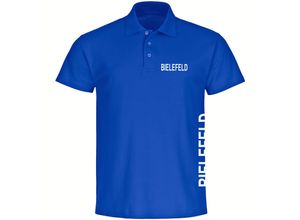 4068859014834 - multifanshop Poloshirt - Bielefeld - Brust & Seite - Druck weiß - Polo