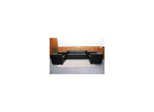 4052826135530 - 3-1-1 Couchgarnitur Lille ~ Leder schwarz