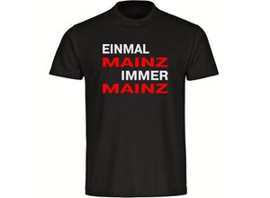 4068859145637 - multifanshop Kinder T-Shirt - Mainz - Einmal Immer - Druck rot - Kind