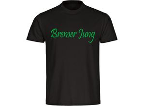 4068859181895 - multifanshop Herren T-Shirt - Bremen - Bremer Jung - Druck grün - Männer