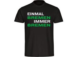 4068859180522 - multifanshop Kinder T-Shirt - Bremen - Einmal Immer - Druck grün - Kind