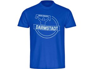 4068859052461 - multifanshop Herren T-Shirt - Darmstadt - Meine Fankurve - Druck weiß - Männer