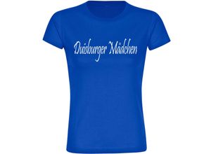 4068859062491 - multifanshop Damen T-Shirt - Duisburg - Duisburger Mädchen - Druck weiß - Frauen