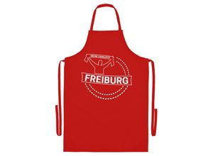 4068859136543 - multifanshop Grillschürze - Freiburg - Meine Fankurve - Druck weiß - Schürze