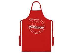 4068859135027 - multifanshop Grillschürze - Düsseldorf - Meine Fankurve - Druck weiß - Schürze