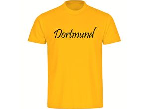 4068859190316 - multifanshop® Herren T-Shirt - Dortmund - Schriftzug - Druck schwarz - Männer