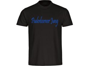 4068859064464 - multifanshop Kinder T-Shirt - Paderborn - Paderborner Jung - Druck blau - Kind