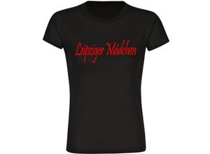 4068859153816 - multifanshop Kinder T-Shirt - Leipzig - Leipziger Mädchen - Druck rot - Kind