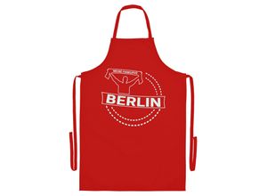 4068859134266 - multifanshop Grillschürze - Berlin rot - Meine Fankurve - Druck weiß - Schürze