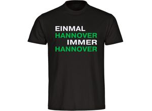 4068859180607 - multifanshop Herren T-Shirt - Hannover - Einmal Immer - Druck grün - Männer