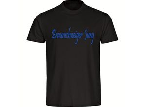 4068859205034 - multifanshop Herren T-Shirt - Braunschweig - Braunschweiger Jung - Druck blau - Männer