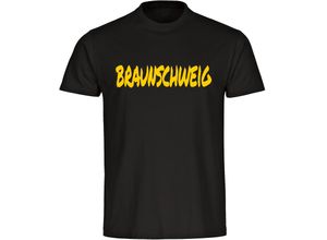 4068859501815 - multifanshop Herren T-Shirt - Braunschweig - Textmarker - Druck gelb - Männer