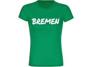 4068859504403 - multifanshop Damen T-Shirt - Bremen - Textmarker - Druck weiß - Frauen