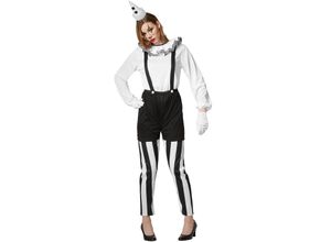 4061173073518 - tectake® Frauenkostüm Clown schwarz-weiß