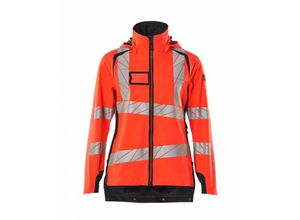 5711074819652 - Hard Shell Jacke Damen leichtem Futter Jacke Gr l Hi-vis rot schwarzblau - Mascot