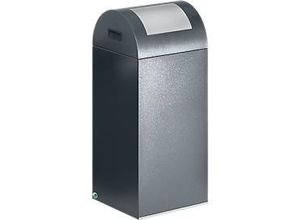 4030695210022 - VAR Selbstlöschender Wertstoffsammler Volumen 60 l BxHxT 320 x 800 x 320 mm antiksilber Klappe silber