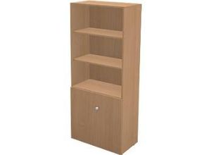 4251898806472 - Genius Regal-Schrank-Kombination TETRIS WALL 5 Ordnerhöhen B 800 x T 440 x H 1880 mm Buche-Dekor