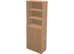 4251898807011 - Genius Regal-Schrank-Kombination TETRIS WALL 6 Ordnerhöhen B 800 x T 440 x H 2250 mm Buche-Dekor