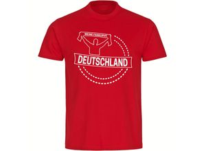 4068859250096 - multifanshop Herren T-Shirt - Deutschland - Meine Fankurve - Druck weiß - Männer