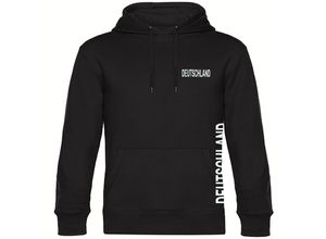 4068859267872 - multifanshop Kapuzen Sweatshirt - Deutschland - Brust & Seite - Druck weiß - Hoodie