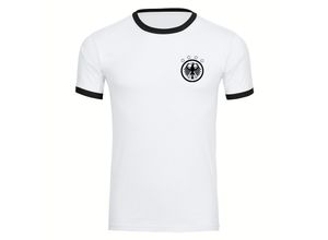 4068859262259 - multifanshop Kontrast T-Shirt - Deutschland - Adler Retro - Druck schwarz - Männer