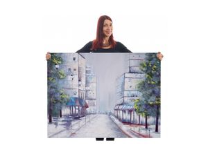 4057651173986 - Wandbild Ortschaft 100% handgemaltes Ölgemälde Gemälde XL 120x90cm