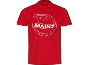 4068859140465 - multifanshop Herren T-Shirt - Mainz - Meine Fankurve - Druck weiß - Männer