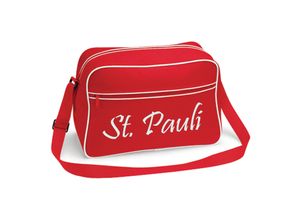 4068859197483 - multifanshop Retrotasche - St Pauli - Schriftzug - Druck weiß - Tasche