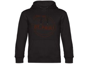 4068859195854 - multifanshop Kapuzen Sweatshirt - St Pauli - Meine Fankurve - Druck braun - Hoodie