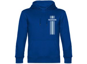 4068859049928 - multifanshop Kapuzen Sweatshirt - Paderborn - Streifen - Druck weiß - Hoodie