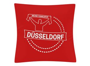 4068859135003 - multifanshop Kissenbezug - Düsseldorf - Meine Fankurve - Druck weiß - Kissen