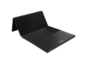 4061173115836 - Tectake - Gymnastikmatte klappbar und erweiterbar 240x120x5cm - Tragbare Gymnastikmatte Weichbodenmatte Turnmatte - schwarz - schwarz