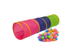 4057216040630 - Spieltunnel 200 Bälle Kriechtunnel 180x46cm Krabbeltunnel Kinder Zelt Tunnel