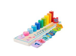 8718446105105 - Rechenspiel Zählen lernen Spielset Kinder Lernspielzeug Holzspielzeug