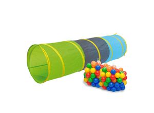 4057216040623 - Spieltunnel 200 Bälle Kriechtunnel 180x46cm Krabbeltunnel Kinder Zelt Tunnel