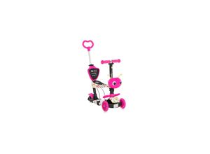 3800151939177 - Scooter Smart Plus 5 in 1 verstellbar PU Räder leuchten ABEC-7 Lager rosa Schmetterlinge