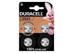 5000394119345 - Batterie Lithium Knopfzelle CR2025 3V - Electronics Retail Blister (4-Pack) (119345) - Duracell