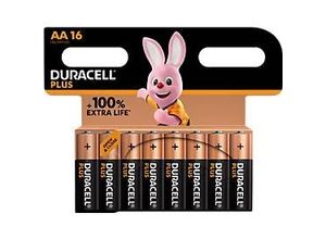 5000394141025 - 141025 ZE-KOM Duracell 141025 Plus-AA CP16 Mignon (AA)-Batterie Alkali-Mangan 15V 16St 141025 5000394141025