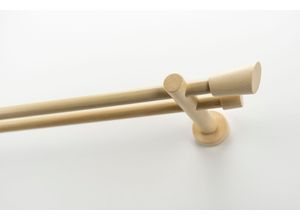 9002777207256 - Gardinenstange GARESA MOLIS Gardinenstangen Gr L 250 cm Ø 20 mm 2 läufig beige (natur) Kinder Gardinenstangen für Vorhanggarnitur verlängerbar Wandmontage Keil ohne Ringe