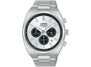 4894138361210 - Chronograph LORUS Sports Armbanduhren silberfarben (silberfarben silberfarben) Herren Quarzuhr Armbanduhr Herrenuhr Edelstahlarmband Tag Stoppfunktion