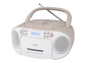 4260035678933 - Reflexion Tragbarer Radiorecorder CD-Radio DAB+ DAB UKW AUX CD Kassette USB Weiß Pink